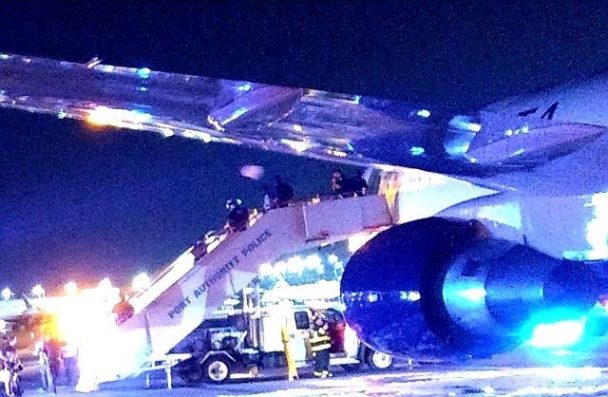 JFK airport rescue services rushed to put fire out on the Delta ...