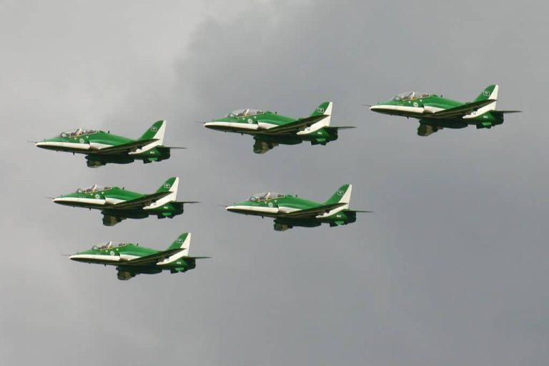 Saudi Royal Air Force; a Hawk Plane crashed during training mission ...